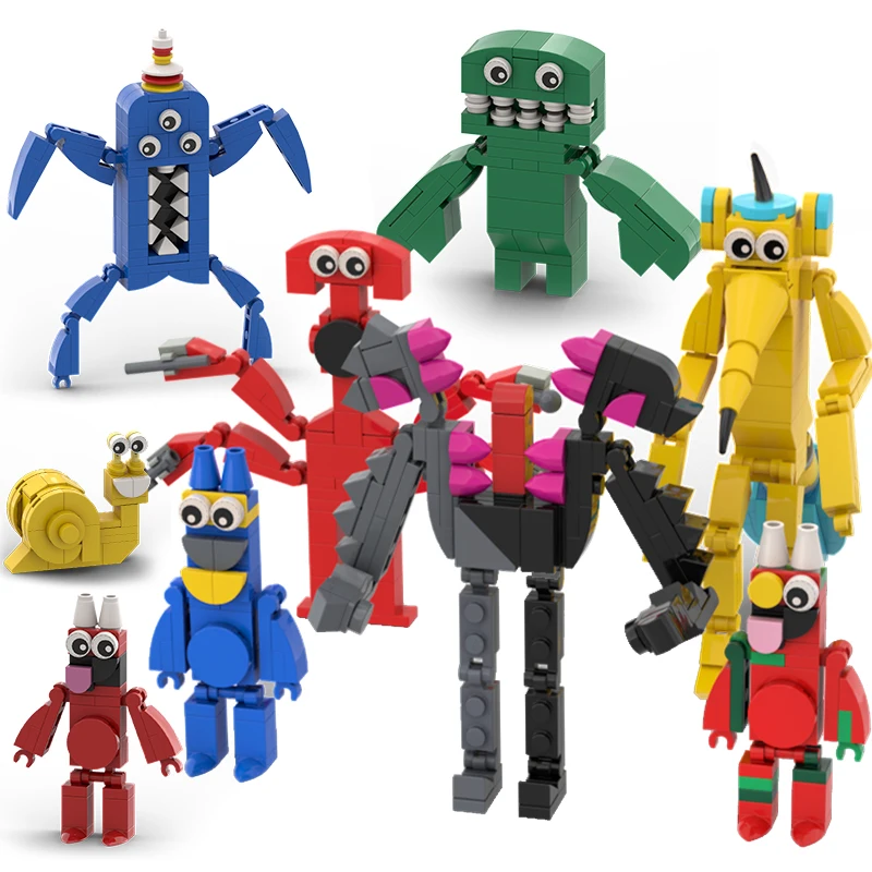 Moc-Garten-Game-Building-Block-Sets-Mini-Monster-Flamingo-Model-Bricks ...