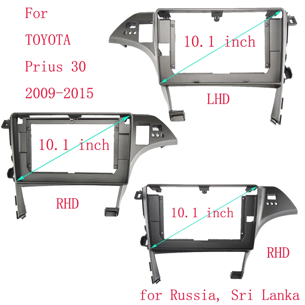 10.1 Inch Car Frame Fascia Adapter Android Radio Dash Fitting Panel Kit ...