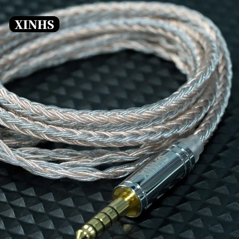 XINHS XH09D 16-core 5N Single Crystal Silver-Plated HIFI Headphone ...
