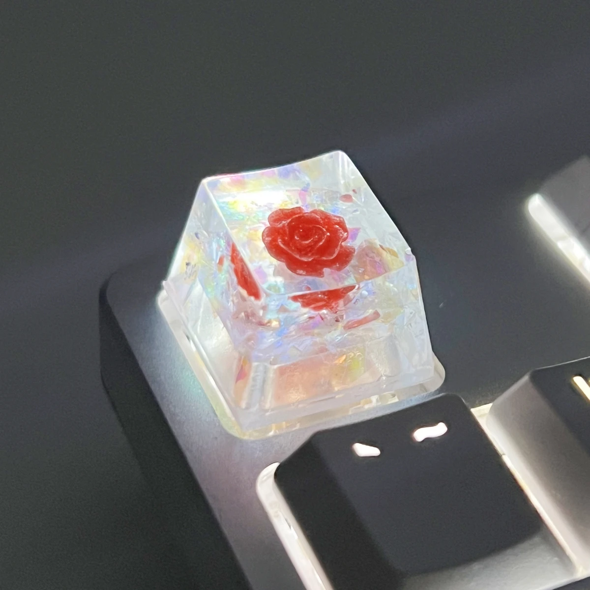 Epoxy-DIY-mechanical-keyboard-translucent-sheet-camellia-cross-shaft ...