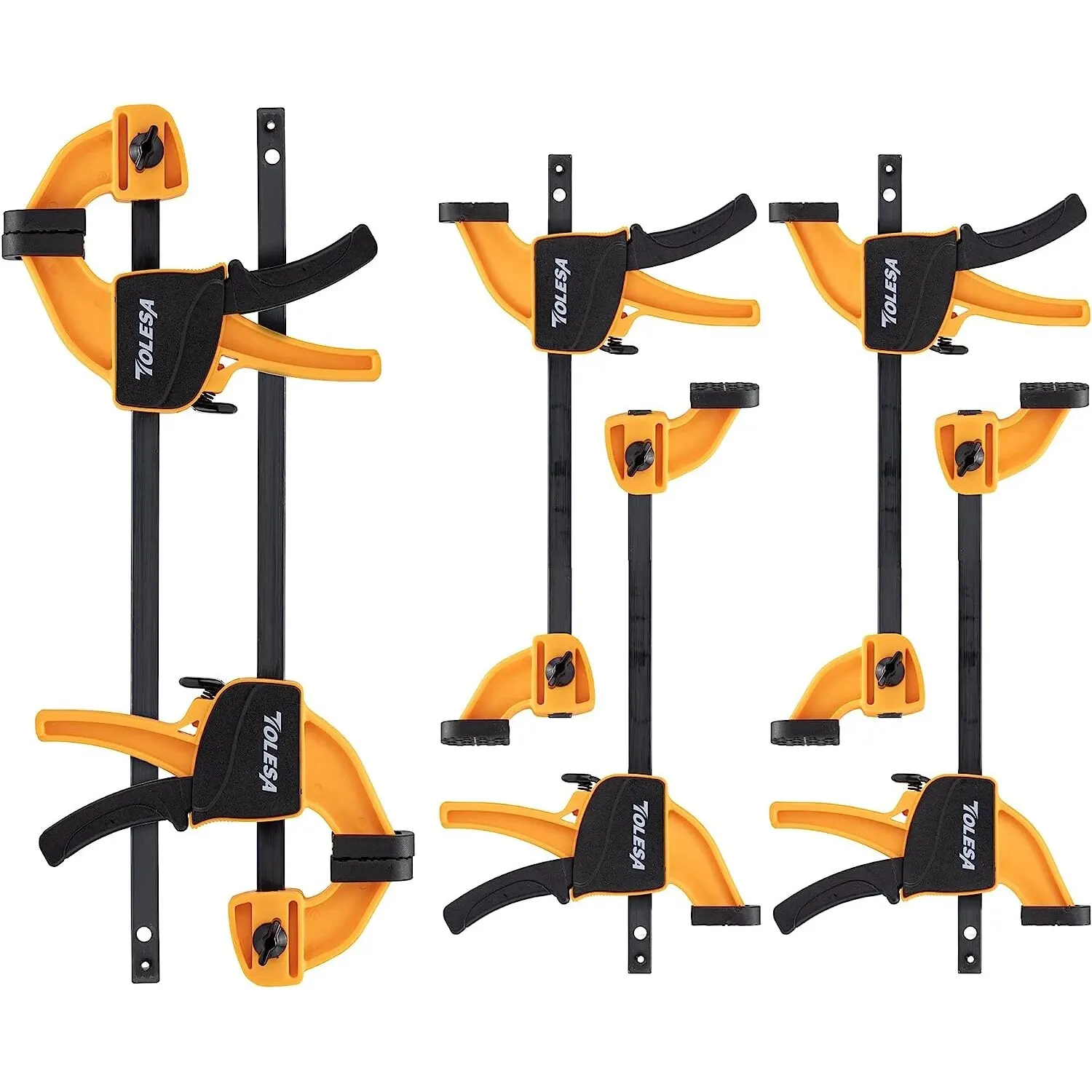 TOLESA-6PCS-Bar-Clamps-for-Woodworking-4-4-6-2-One-Handed-Clamp ...