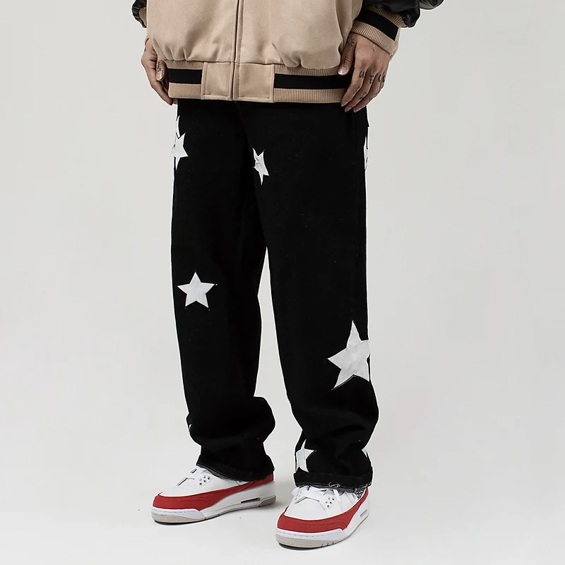 Four-Seasons-Men-s-Retro-Hiphop-Five-pointed-Star-Embroidered-Standard ...