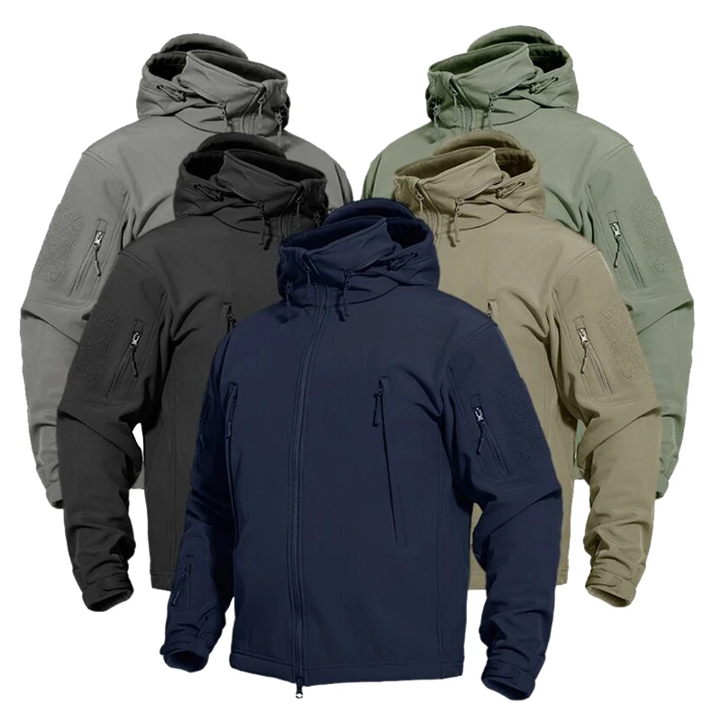 Men-Airsoft-Tactical-Jackets-Soft-Shell-Shark-Skin-Multi-pocket-Warm ...