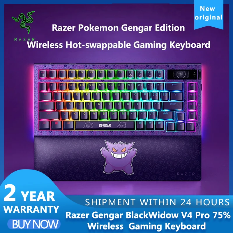 Razer-Pokemon-Gengar-Edition-BlackWidow-V4-Pro-75-Wireless-Hot ...