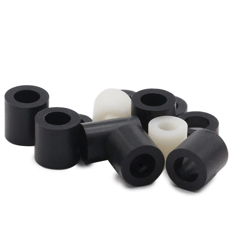 20-50pcs M3 M4 M5 M6 M8 White Black ABS Non-Threaded Spacer Round ...