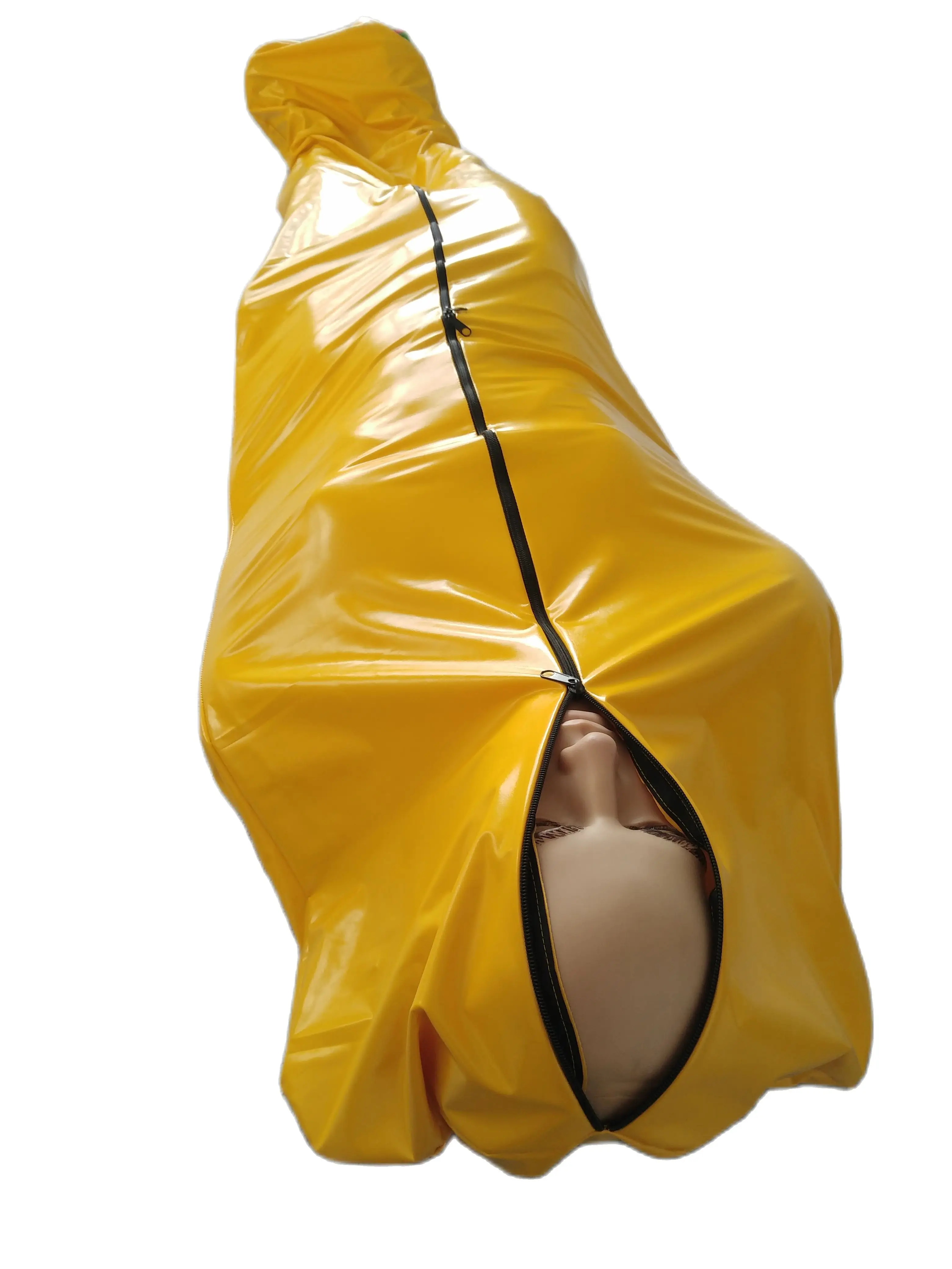 Pvc-faux-leather-mummy-bodysuit-Spandex-Sleeping-Bag-Zentai-Catsuits ...