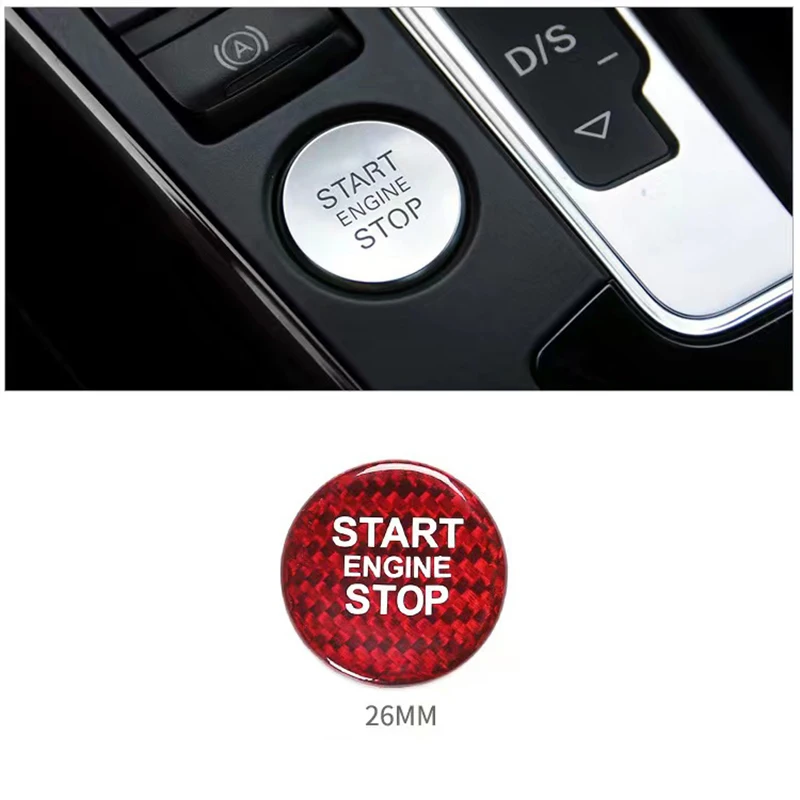 Carbon-Fiber-Start-Stop-Push-Button-Engine-Ignition-Switch-Protective ...