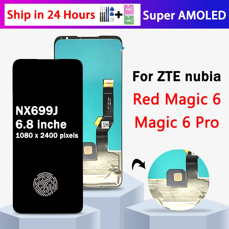 6-8-AMOLED-165Hz-For-ZTE-nubia-Red-Magic-6-LCD-NX669J-Display-Touch ...