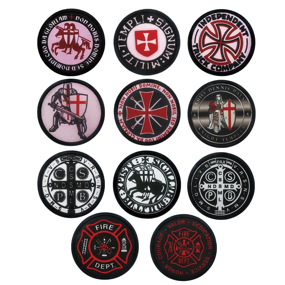 Knights Templar Fire Department Patches Tactical Crusader Knight, Cross ...
