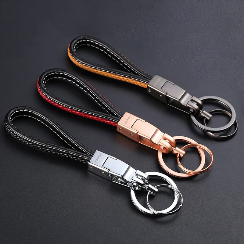 Jobon Luxury Car Keychain Women Men Custom Keychains Leather Key Ring ...