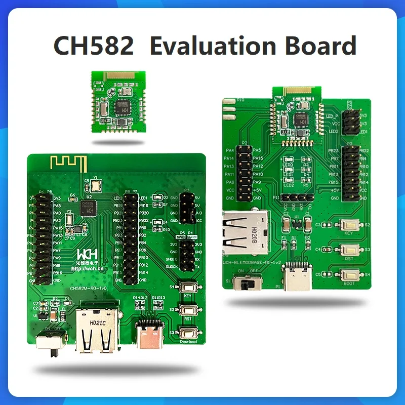CH582 Evaluation Board BLE Bluetooth 5.3 RISC V MCU， CH582M EVT System development board ...