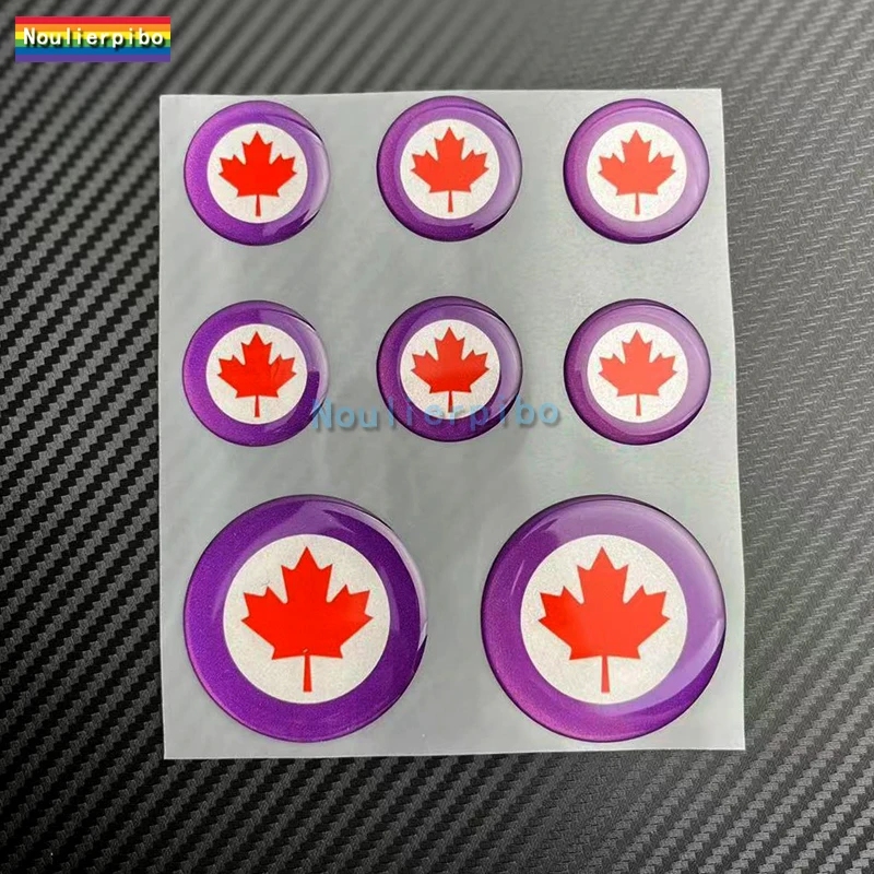 Canada Sticker Roundel Cockade 3d Car Sticker Epoxy Decal Dome Sticker ...