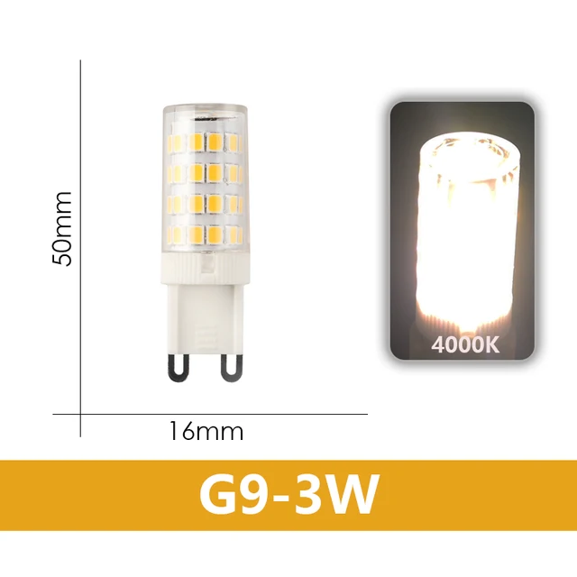 G9 LED Lamp Brightest AC220V 2.5W 3W Ceramic SMD2835 lamparas 3000 4000 ...