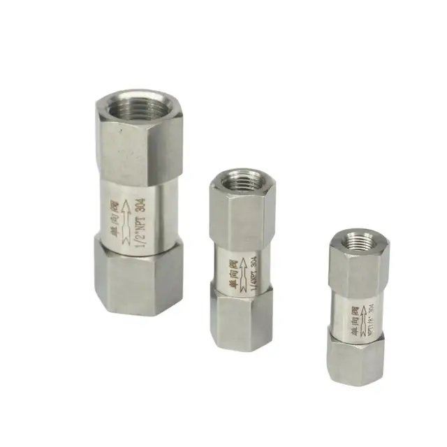 Water Gas Oil Valve Maslin 1/8 NPT Female Check Valve - 304 Stainless ...