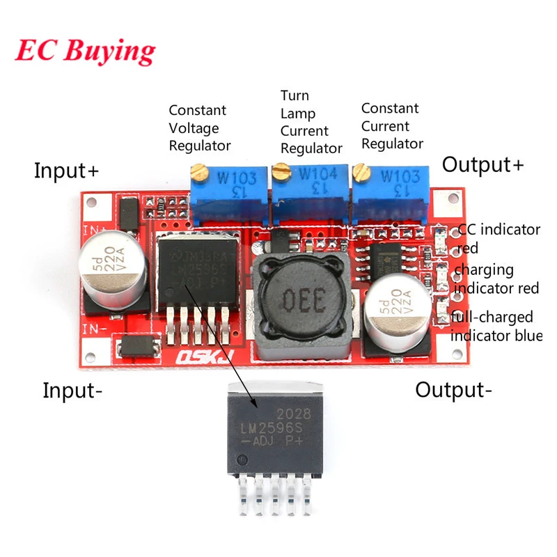 Lm2596 Dc-dc Step Down Cc Cv Power Supply Module Led Driver Battery Charger Adjustable Lm2596s ...