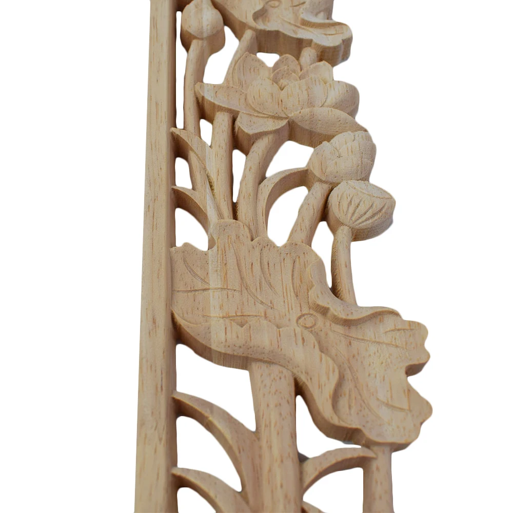 Chaise,Autocollant sculpté en bois Lotus autel Vintage, 1 pièce, décor ...