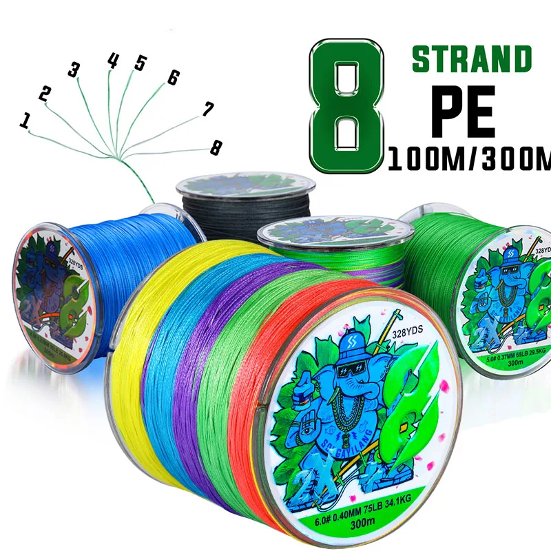 Sougayilang-X8-300m-Fishing-Line-8-Strands-Braided-Fishing-Line-Abrasion-Resistant-Multifilament ...