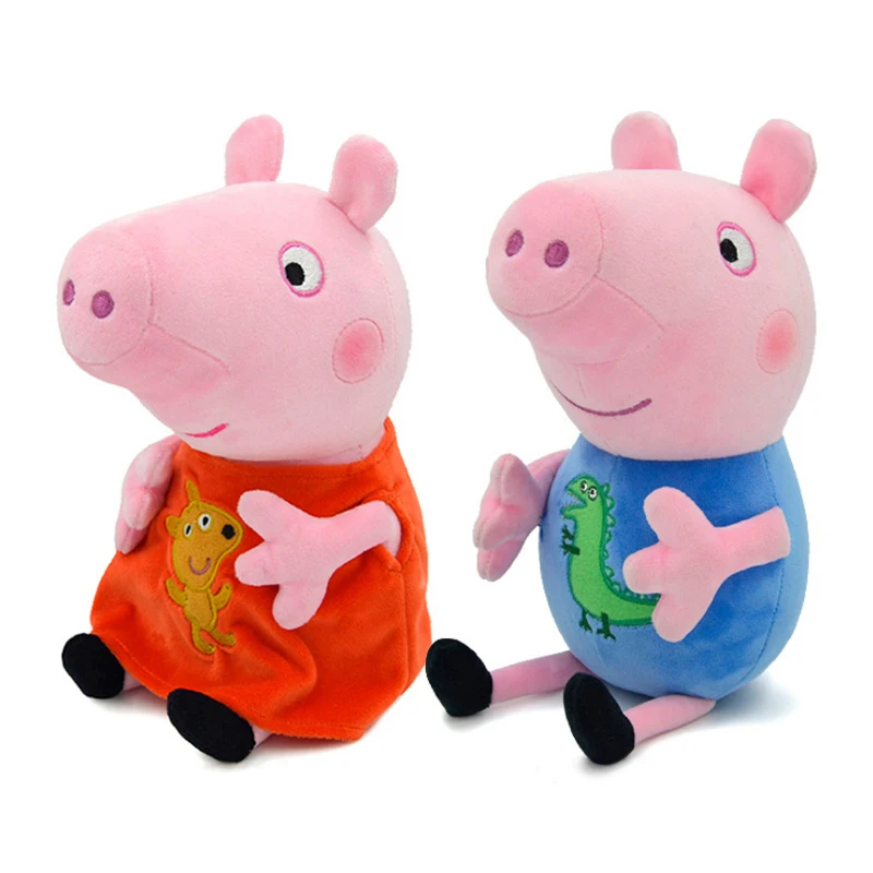 Peppa-Pig-Cartoon-Stuffed-Boneca-De-Pel-cia-George-Pai-M-e-Brinquedos ...