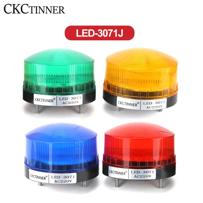 Strobe-Signal-Warning-light-12V-24V-220V-LED-3071J-Flashing-Round-Light ...