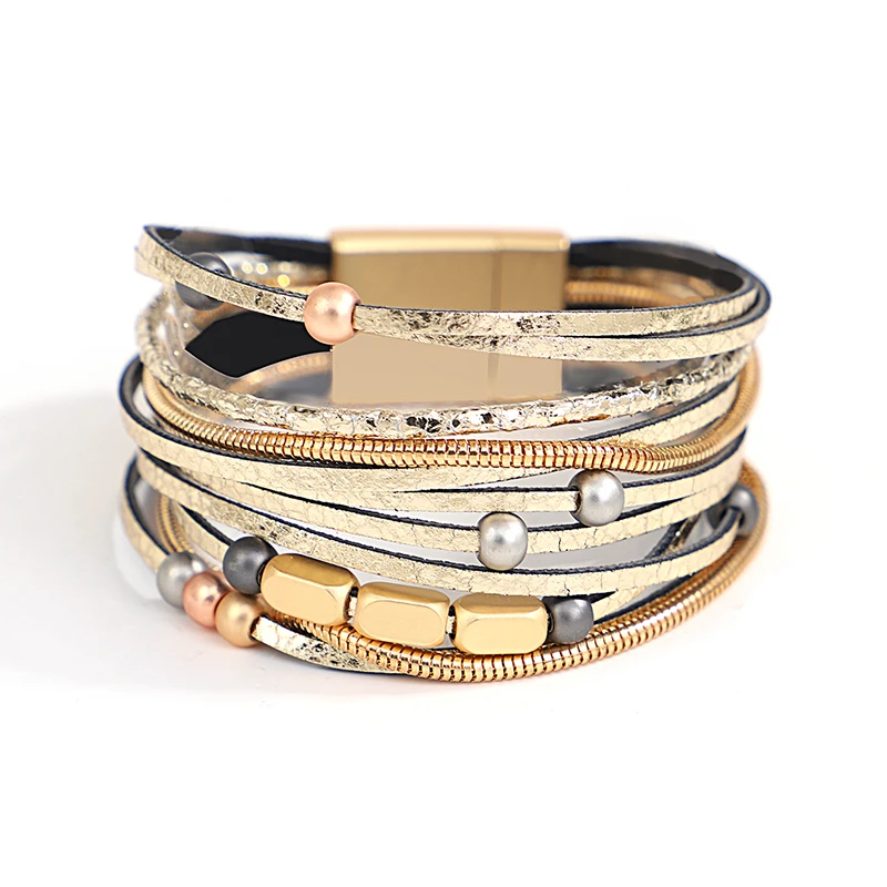 Leather Bracelet Women Luxury | Multiple Layers Bracelet | Multiple ...