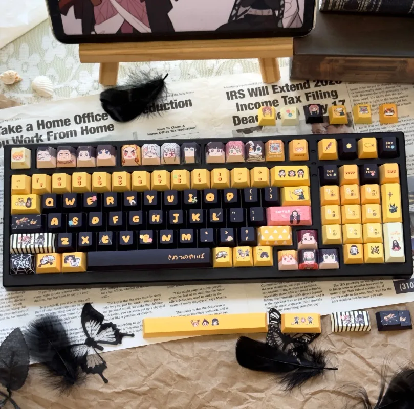 Custom-Demon-Slayer-Mechanical-Keyboard-Keycaps-128-keys-Anime-Theme ...