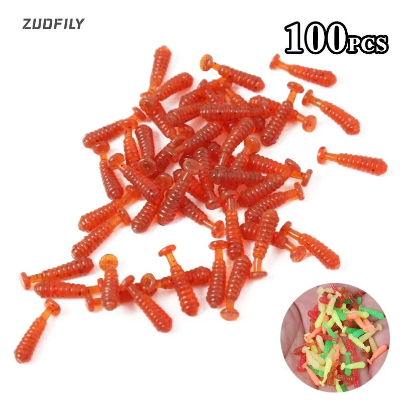 100Pcs 10/15mm Mini Silicone Soft Lure Fishing Accessories for Carp ...