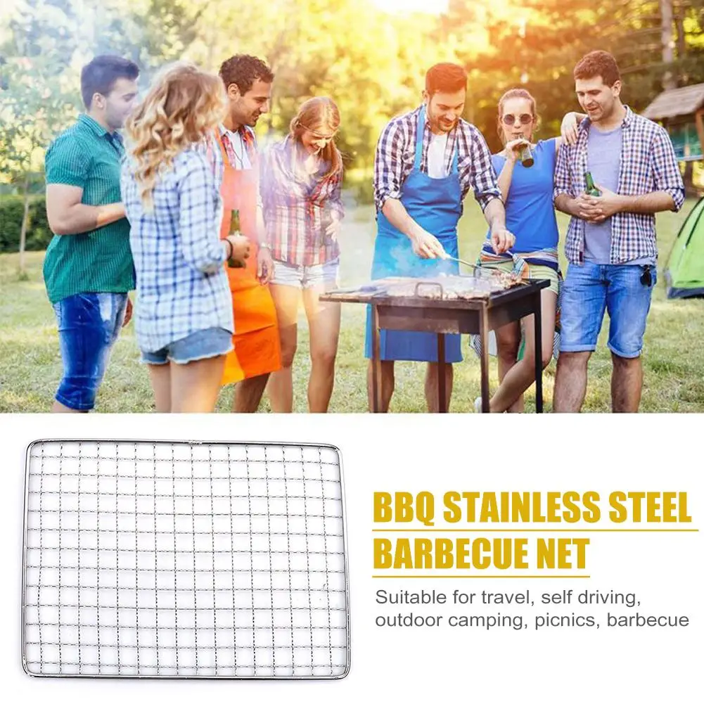 Stainless-Steel-BBQ-Grill-Mesh-Portable-BBQ-Grill-Net-Baking-Mesh-Mat ...
