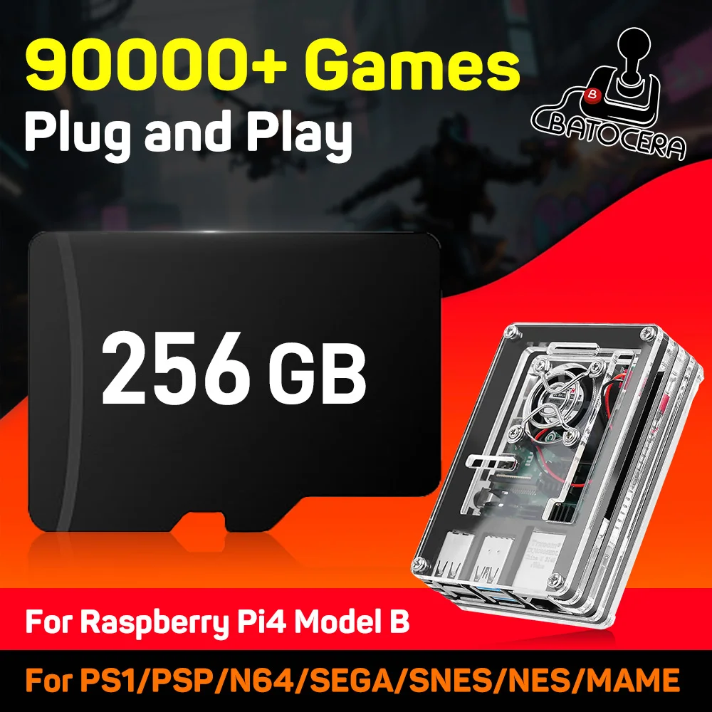 Latest Batocera 39 System TF Game Card for Raspberry Pi4 Model B with ...