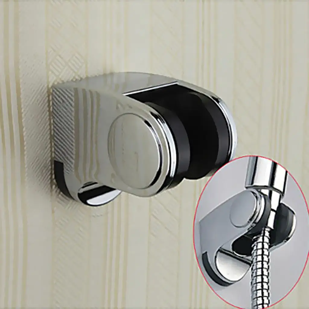 ABS-Chrome-Bath-Handheld-Shower-Spray-Head-Wall-Mount-Fixed-Bracket ...