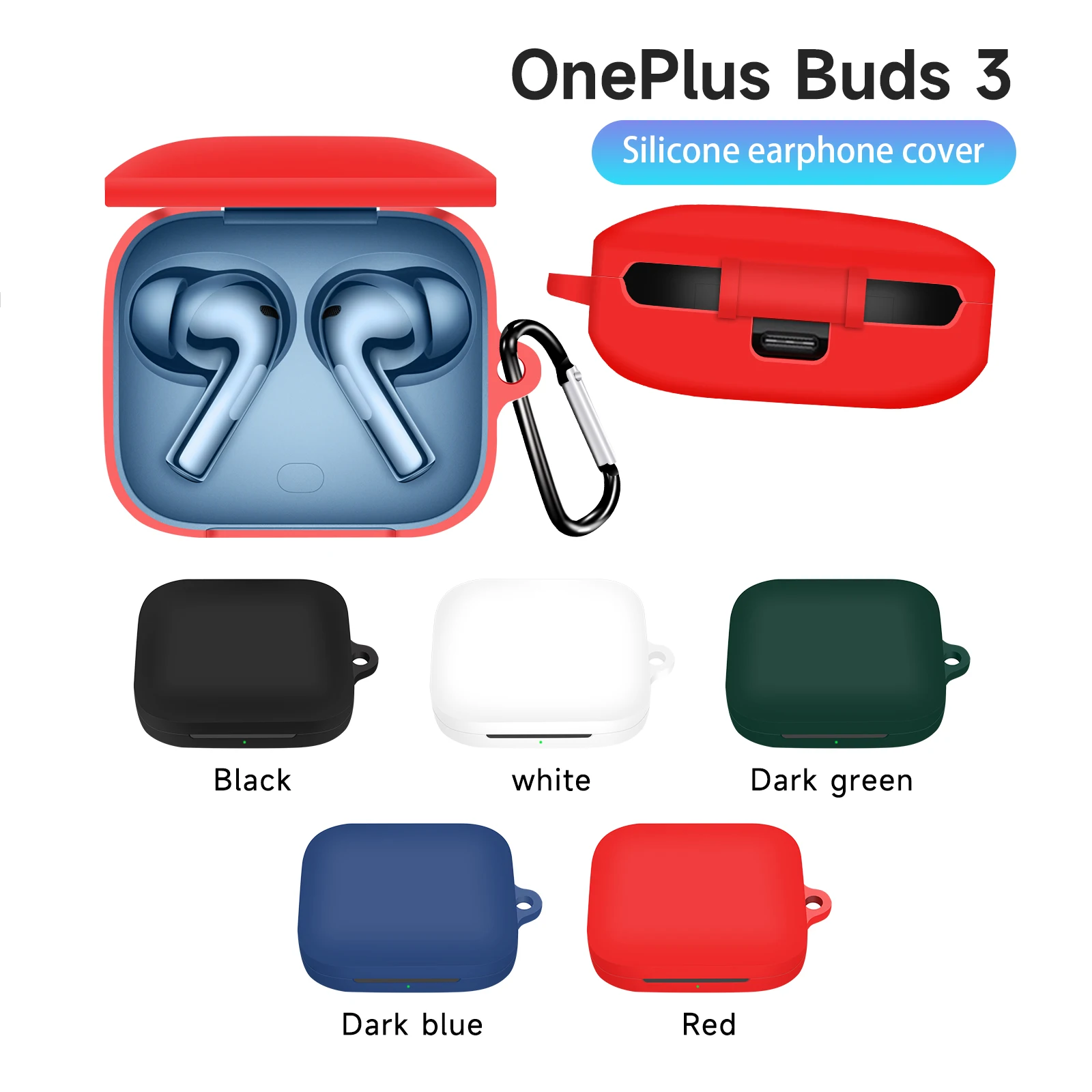 for-OnePlus-Buds-3-Case-Silicone-Buds3-Earphone-Protective-Cover-with ...