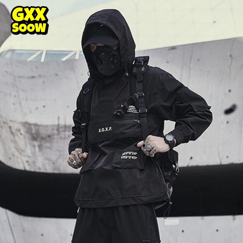 New-Black-Cargo-Jackets-Windbreaker-Men-Streetwear-Tactical-Jacket ...