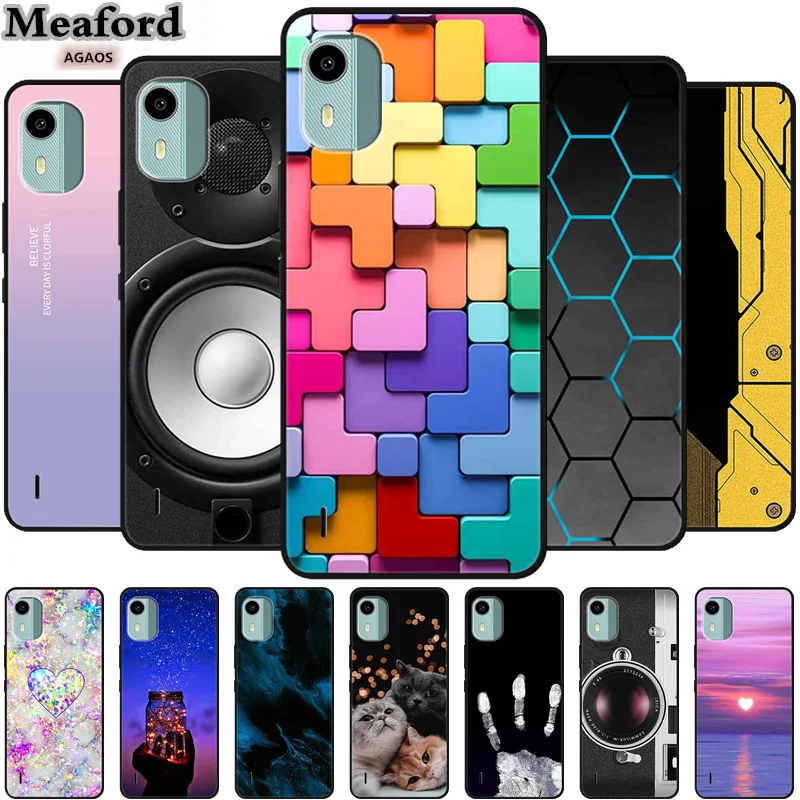 For Nokia C12 Pro Case Luxury Soft Silicone TPU Phone Back Cover Cases ...