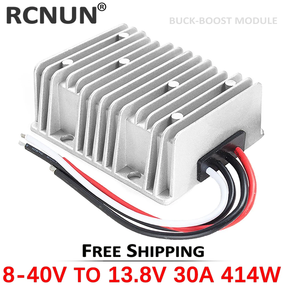 Rcnun Dc 8-40v To Dc 12v 13.8v 1a 3a 6a 10a 15a 20a 25a Boost Buck Converter Voltage Stabilizer ...