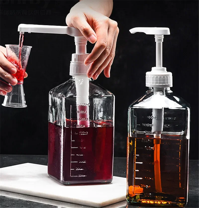 1600ml-Transparent-Coffee-Syrup-Bee-Drip-Double-Scale-Storage-Dispenser ...