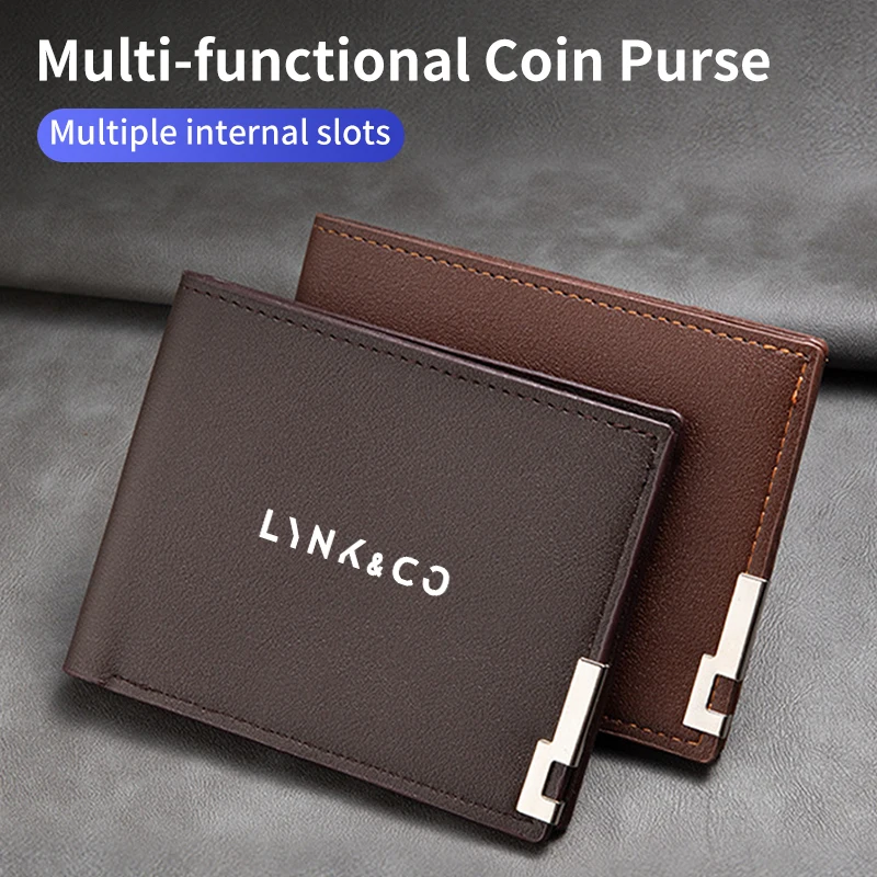 New Fashion Business Wallet Leather Car Logo Card Holder Men Coin Purse ...