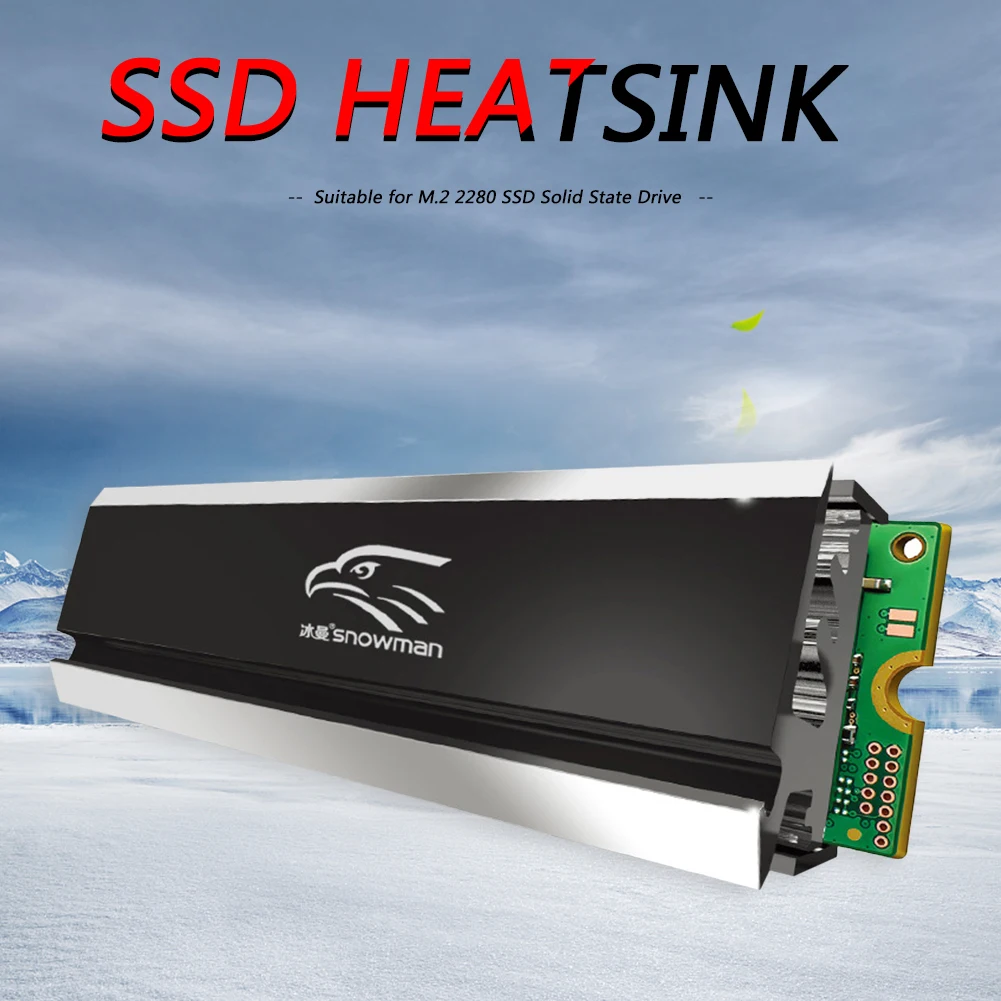 Radiateur de disque dur en aluminium M.2 SSD NVMe, 2280, SSD, M2 NGFF ...