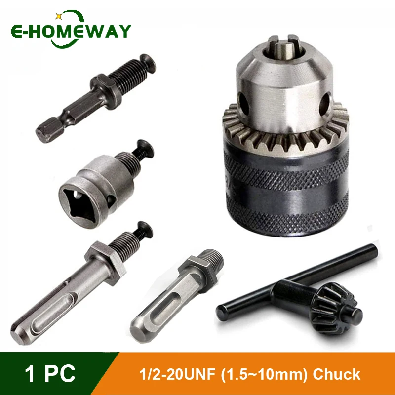 1-5-10mm-Converter-1-2-20UNF-Key-Drill-Chuck-Thread-Quick-Change ...