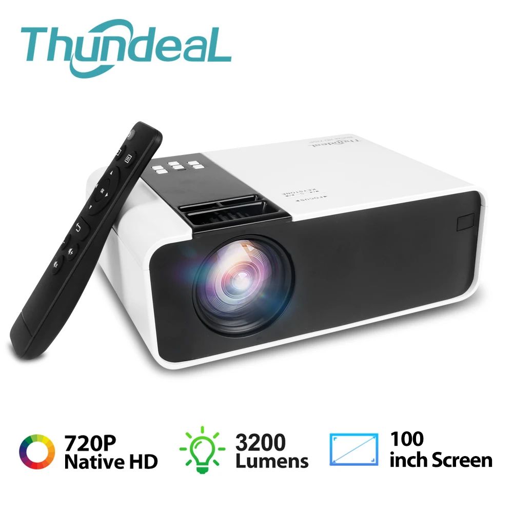 Thundeal Hd Mini Projector TD90 Voor 1080P 4K Video Led Draagbare Wifi ...