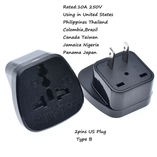Universal CE America European Kr AU EU to US UK USA Plug Adapter South ...
