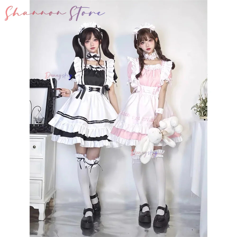 Japanese Maid Uniform Lovely Girl Student Lolita Dress Cosplay Costume ...