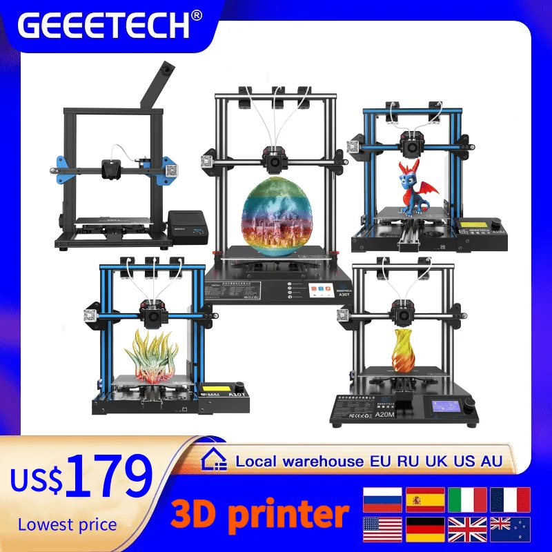 Geeetech A10m Professional 3d Printer Dual Extruder Diy 3d Printing Machine Gt2560 V4.0 V4.1b ...