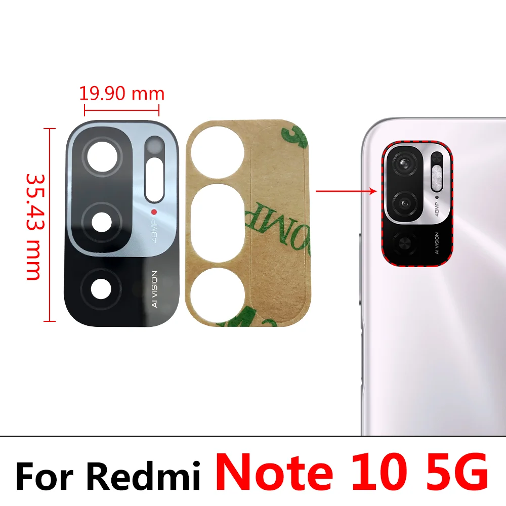 New-Rear-Back-Camera-Glass-Lens-For-Xiaomi-Redmi-Note-10-5G-Back-Rear ...