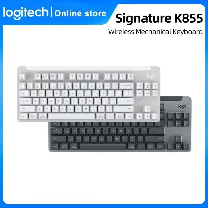 Logitech Signature K855 Keyboard Bluetooth Wireless Mechanical Keyboard 84 Keys with Logi Bolt ...