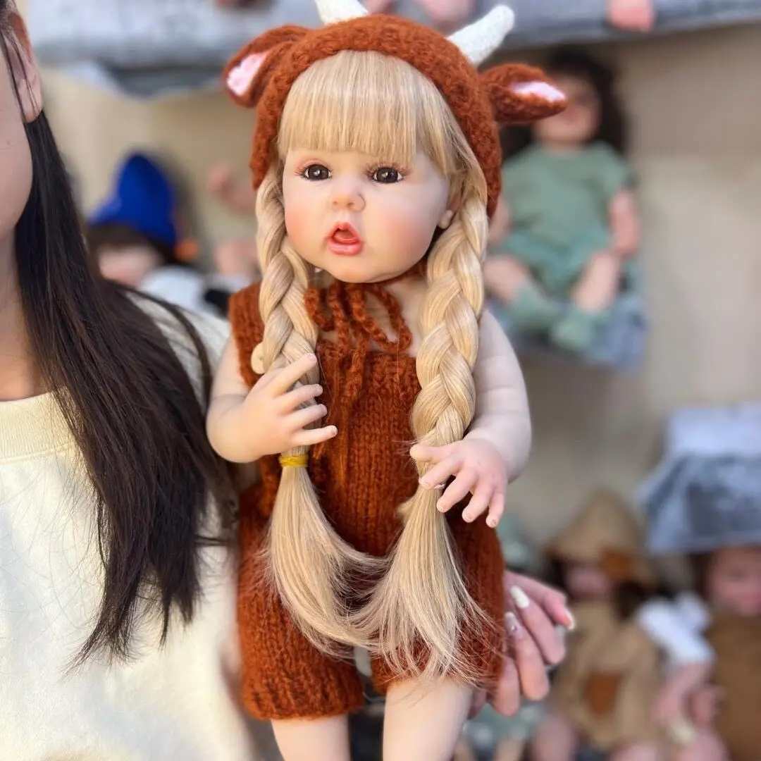 NPK 전신 소프트 실리콘 비닐 리본돌 55CM, 유아 소녀 인형, 에린 실물 같은 소프트 터치, 어린이용 크리스마스 선물| | - AliExpress