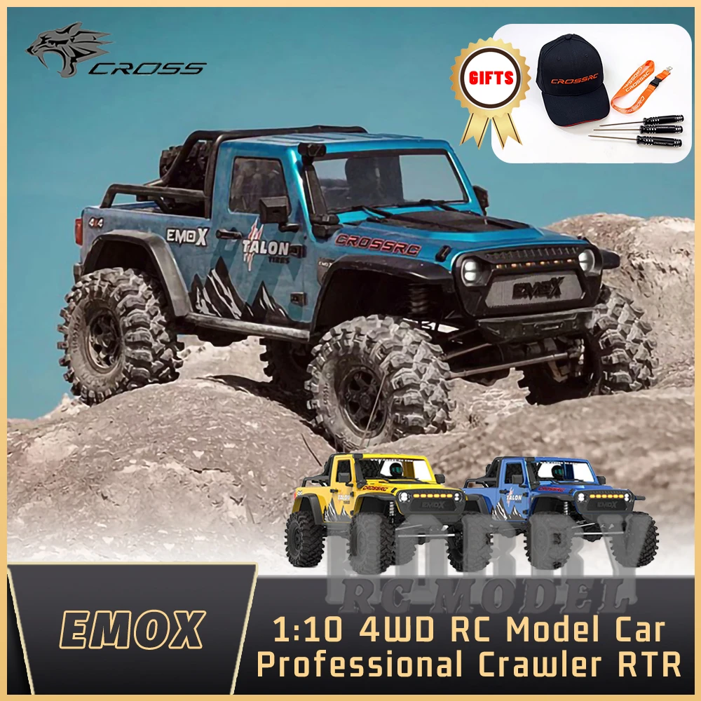 CROSSRC EMOX 4WD RTR Diff Lock 도어 타입 액슬 1/8 RC 원격 제어 모델, 자동차 크롤러 버기, 성인 ...