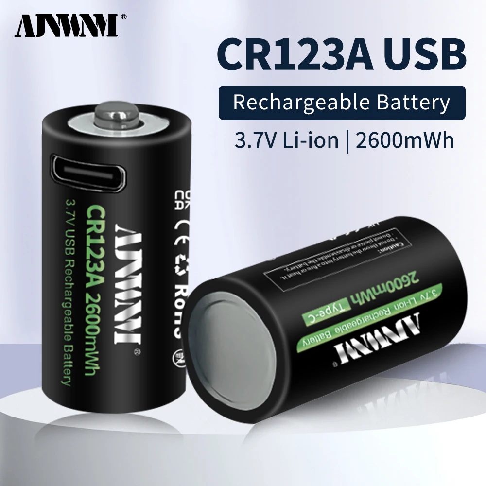 AJNWNM-3-7V-CR123-CR123A-Rechargeable-Battery-Type-C-USB-Charging-16340 ...