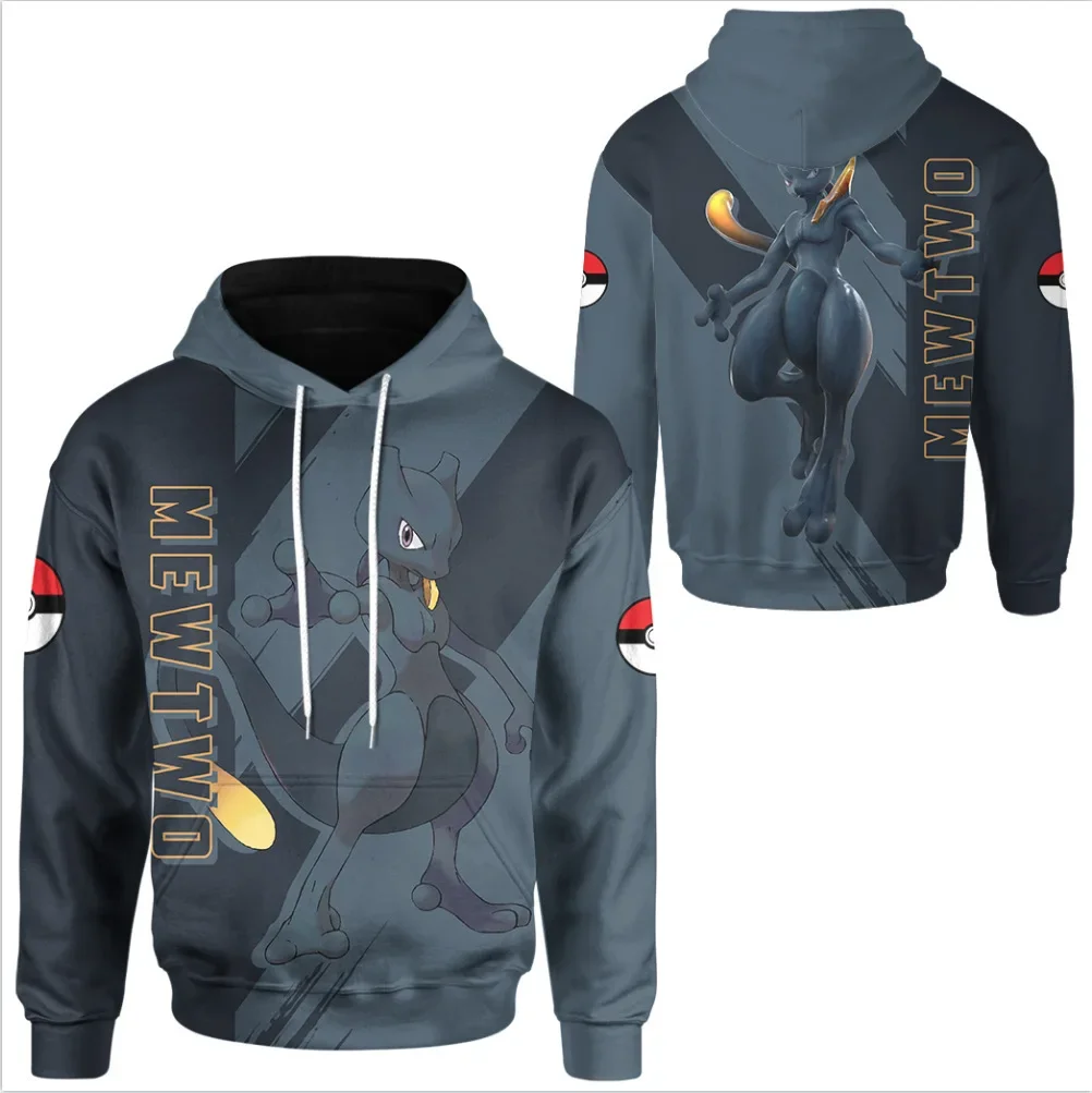 Anime Pokemon Shadow Mewtwo Kawaii Sweatshirt - KawaiiMerch.com