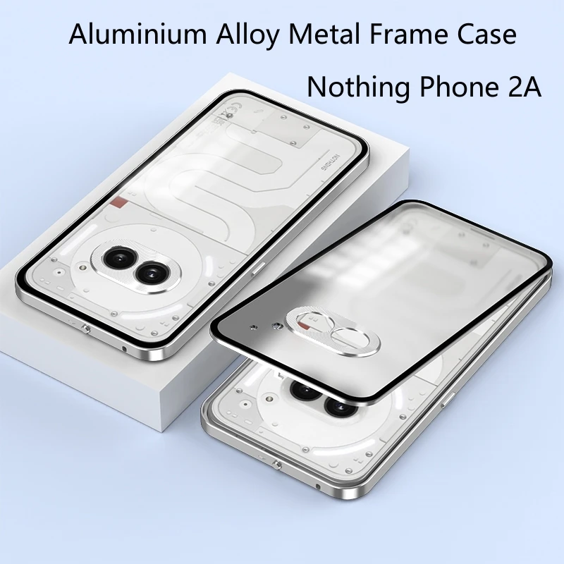 Aluminium-Alloy-Metal-Frame-Case-For-Nothing-Phone-2A-Case-Matte-Clear ...