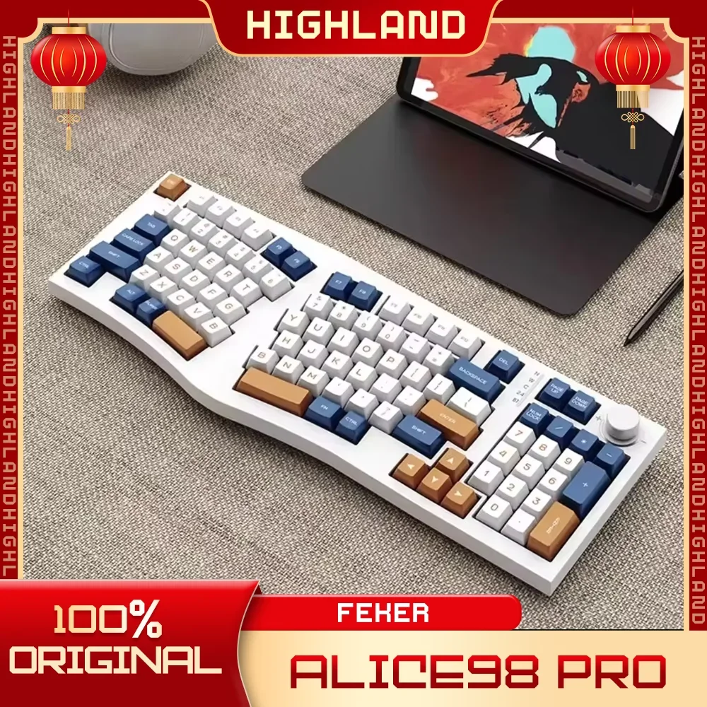 New-FEKER-Alice98Pro-Mechanical-Keyboard-3Mode-Alice98-Ergonomics-Alice ...