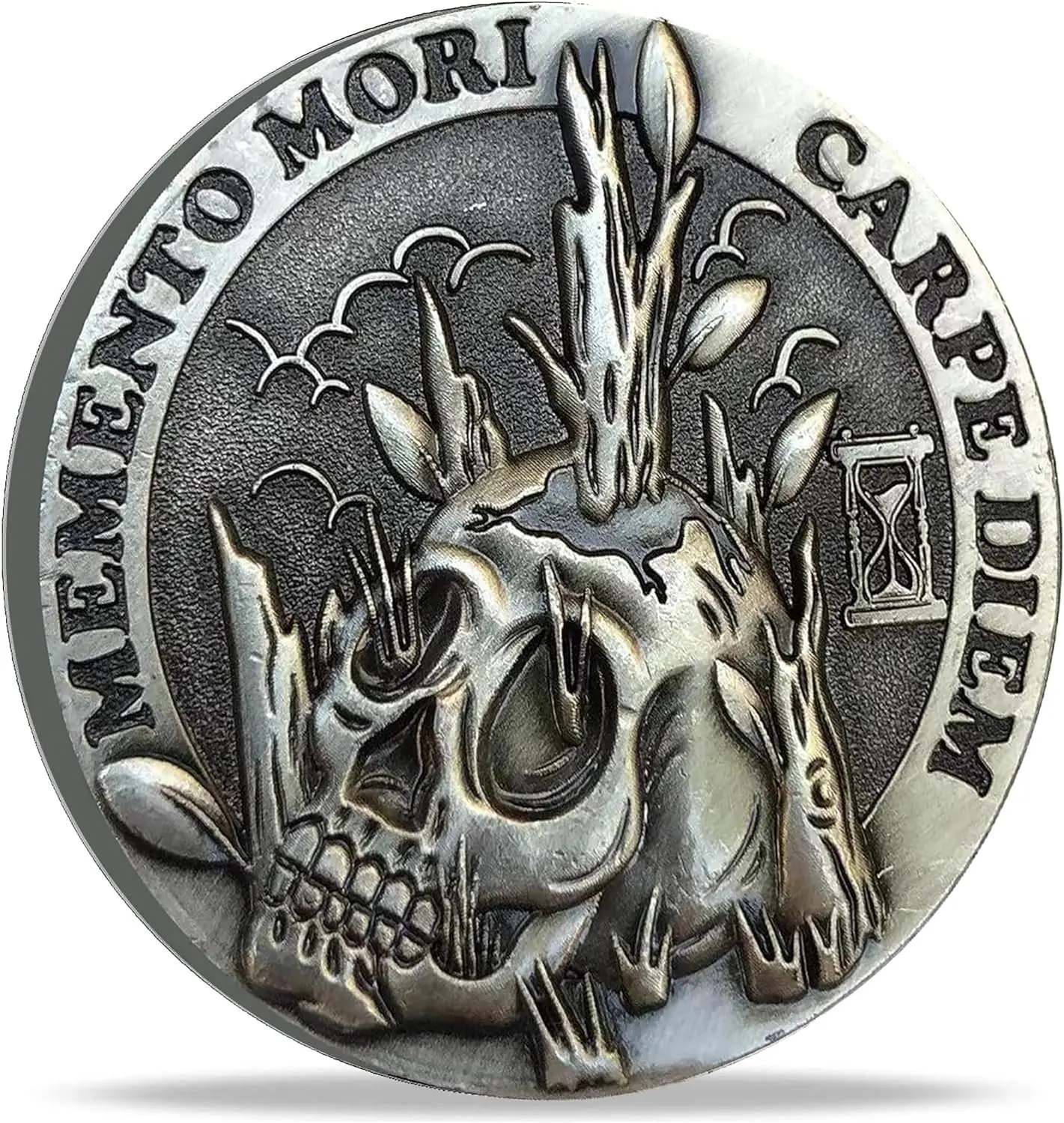 Handcrafted-Memento-Mori-Token-Stoic-Reminder-Skull-Challenge-Coin ...